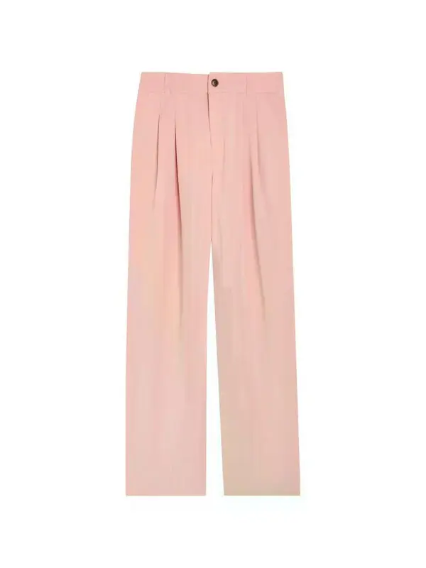 Varley Jayla Pleated Wide-leg Trousers - Pink