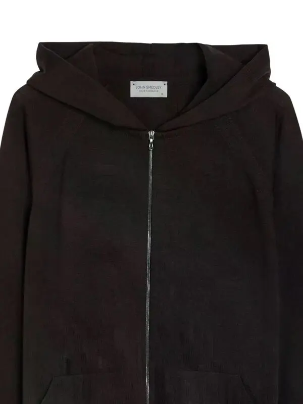 John Smedley Carty Zip-up Hoodie - Brown