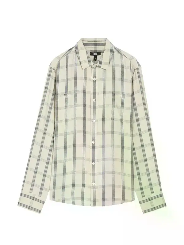 Paige Everett Check-pattern Long-sleeve Shirt - Neutrals