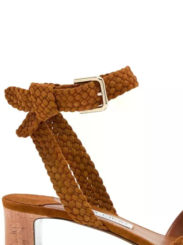 JIMMY CHOO Rori Braided Suede Sandals