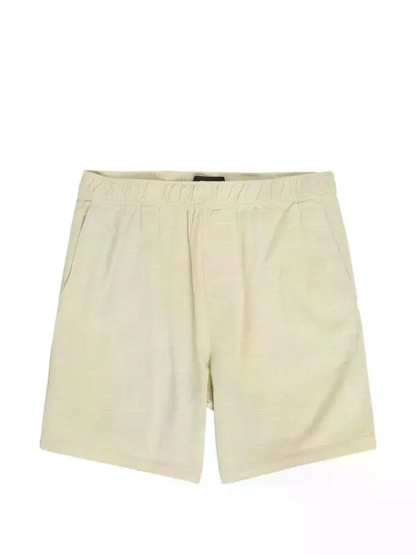 Paige Elijah Elasticated Slub-texture Shorts - Neutrals