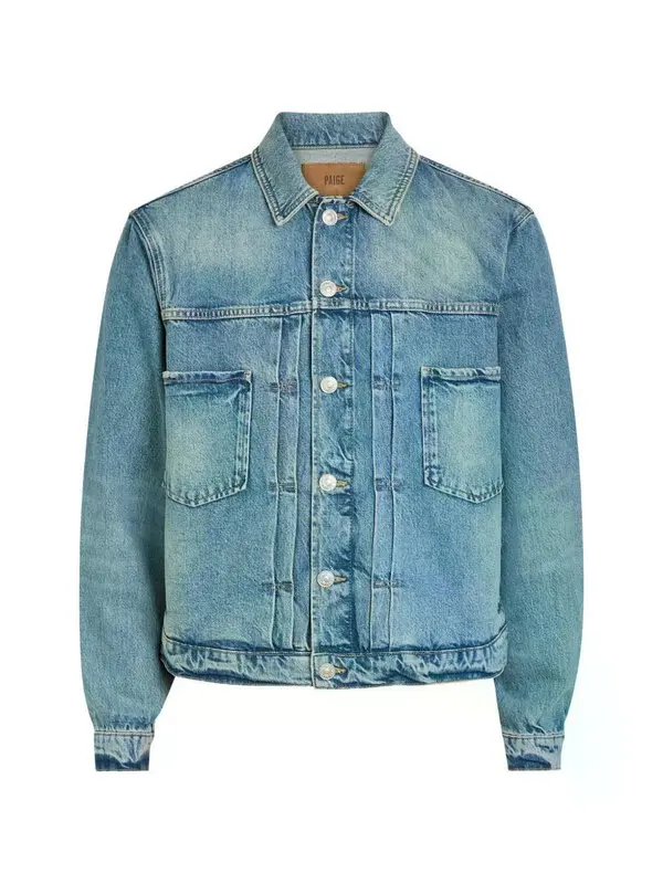 Paige Tobin Pleated Detail Denim Jacket