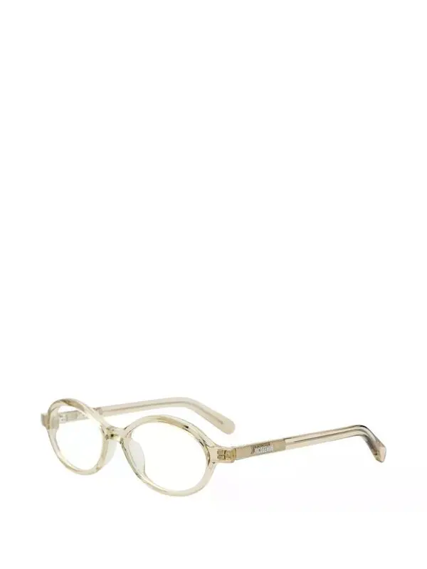 Jacquemus Oval Frame Glasses With Logo Plaque