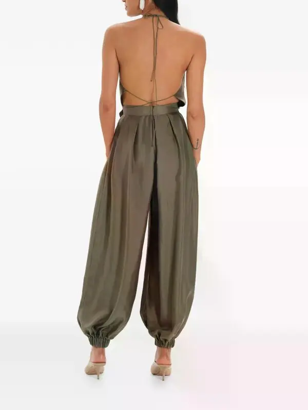 MANURI Thea Halterneck Top - Green