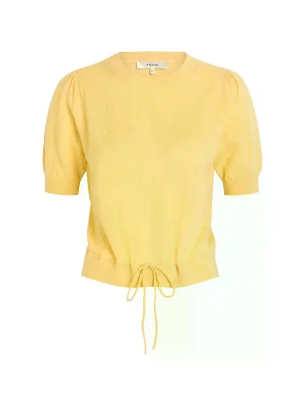 FRAME Charm Drawstring Waist Sweater - Yellow