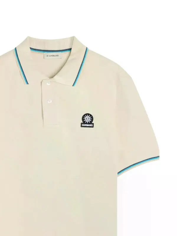 SANDBANKS Logo-patch Tipped Polo Shirt
