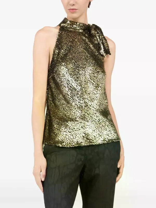 Roberto Cavalli Halterneck Bow Detail Top