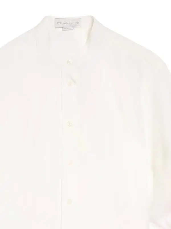 Stella McCartney Band-collar Puff-sleeve Shirt