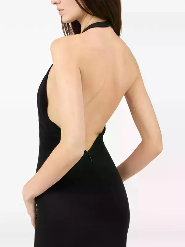 Roberto Cavalli Cut-out Halterneck Maxi Dress