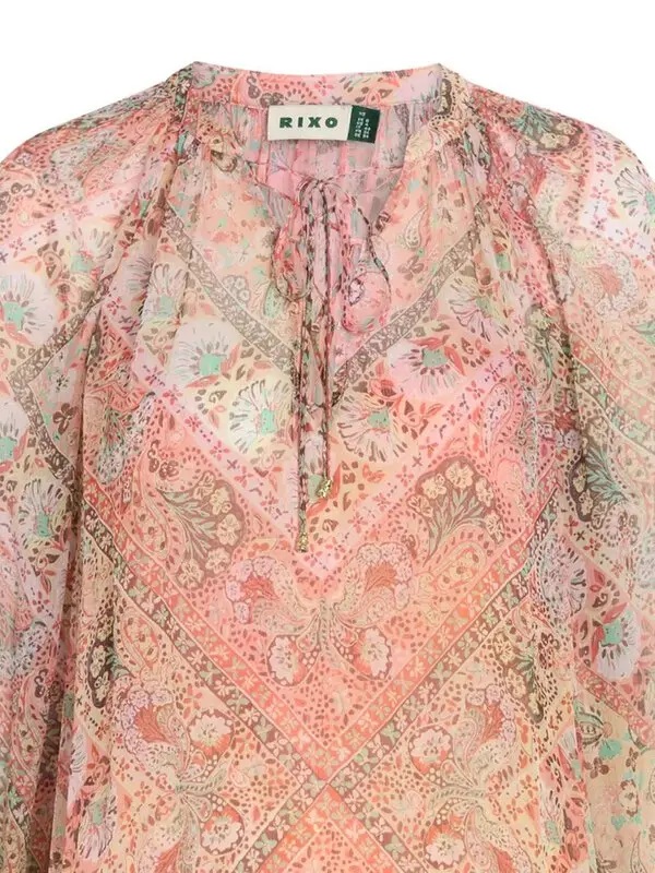 Rixo Paisley-print Ruffled Mini Dress