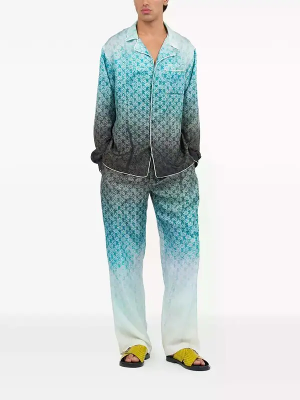 Roberto Cavalli Ombré Monogram Print Trousers