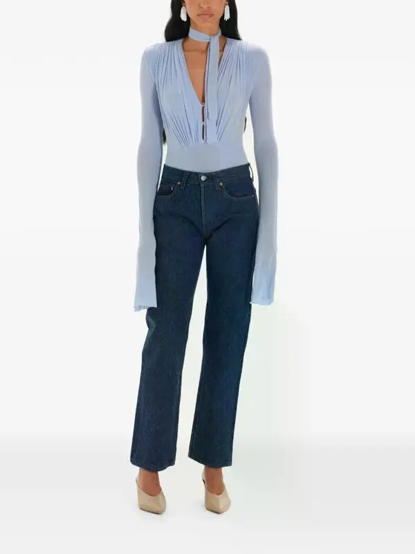 MANURI Pleated Bodysuit