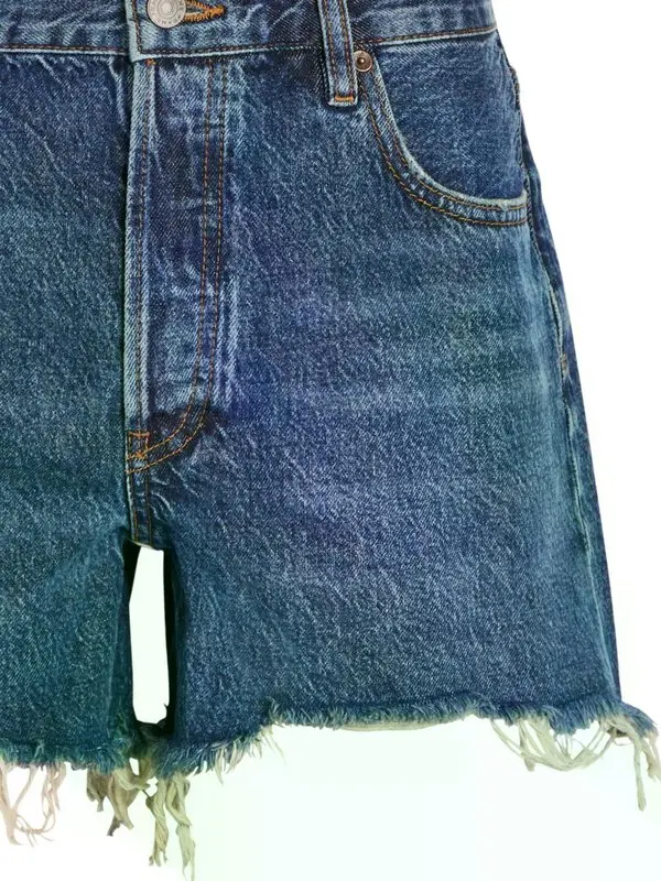 FRAME Frayed-hem Denim Shorts
