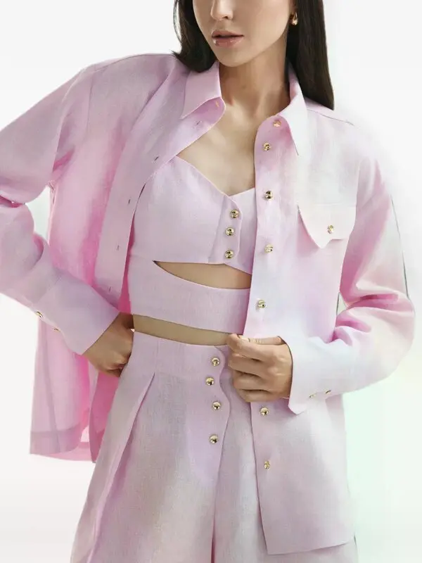 MIA PECULIAR Classic Collar Long Sleeve Shirt