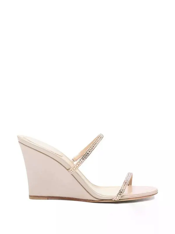 Rene Caovilla Open-toe Embellished Sandals - Neutrals