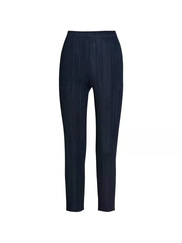 Issey Miyake Plissé-effect Trousers - Blue