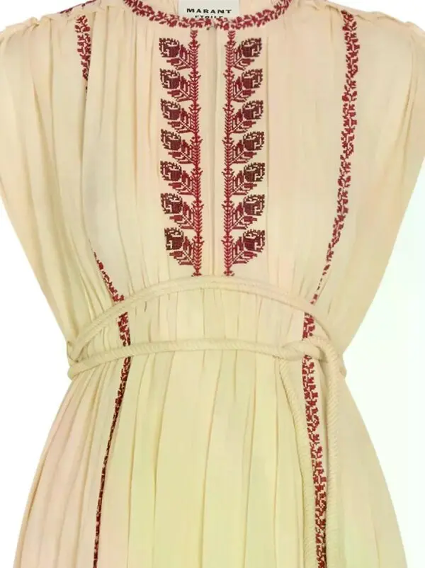 MARANT ETOILE Etoile Embroidered Maxi Dress - Neutrals