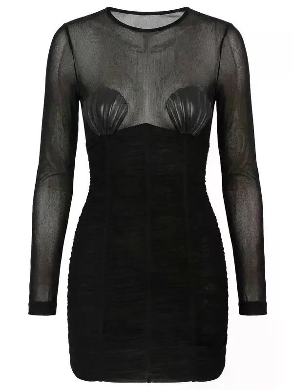 Dsquared2 Shell-detail Ruched Mini Dress