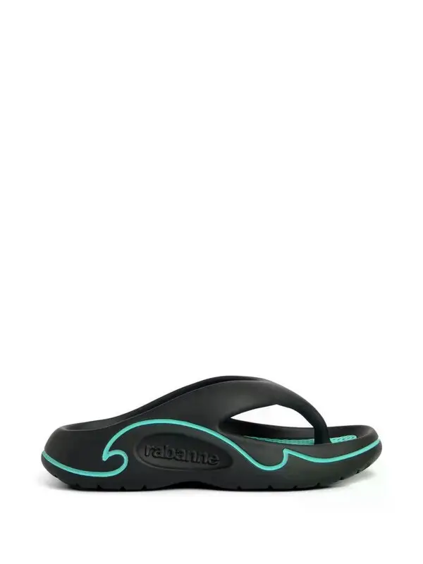 Rabanne Embossed Flip-flops
