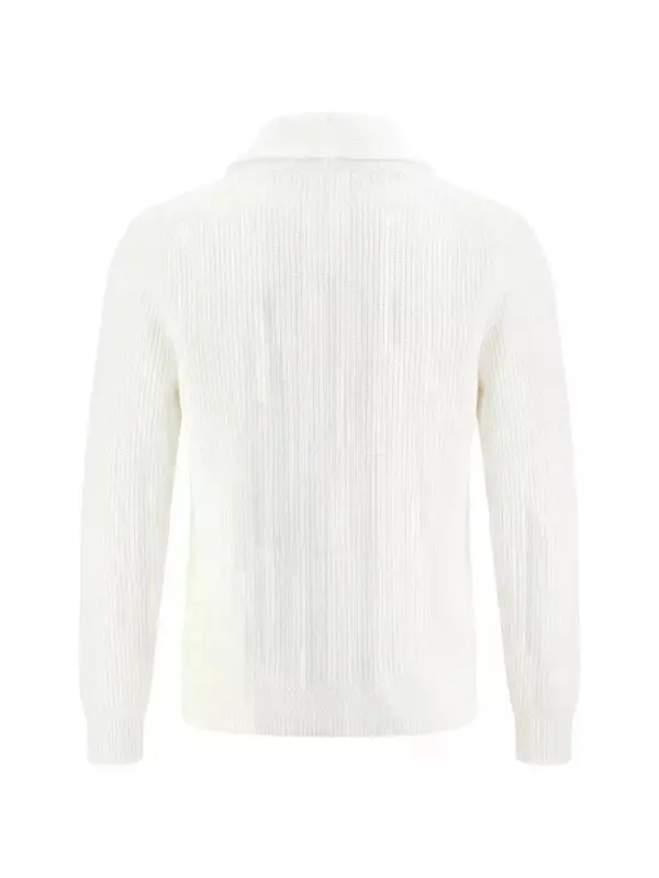 Polo Ralph Lauren Ribbed Knit Shawl Collar Cardigan - White