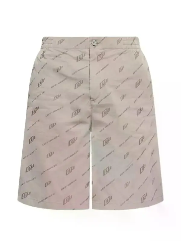 Off-White Logo-pattern Knee-length Shorts