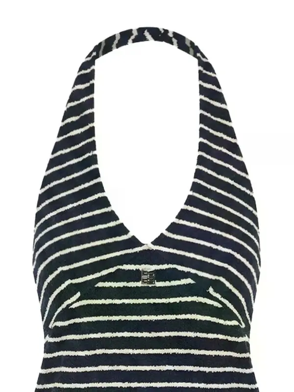 Givenchy Halterneck Striped Mini Dress