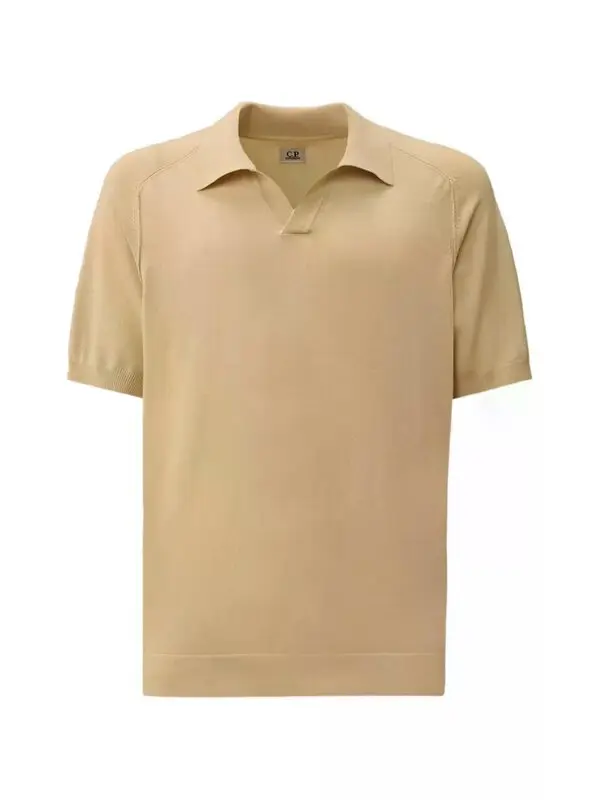 C.P. COMPANY Short-sleeve Cotton Polo Shirt - Neutrals