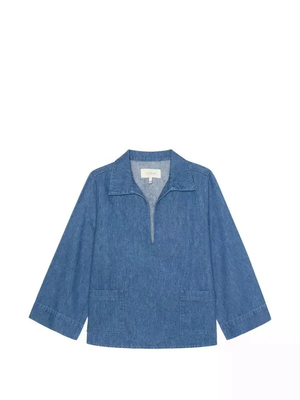 The Great. V-neck Patch Pocket Tunic