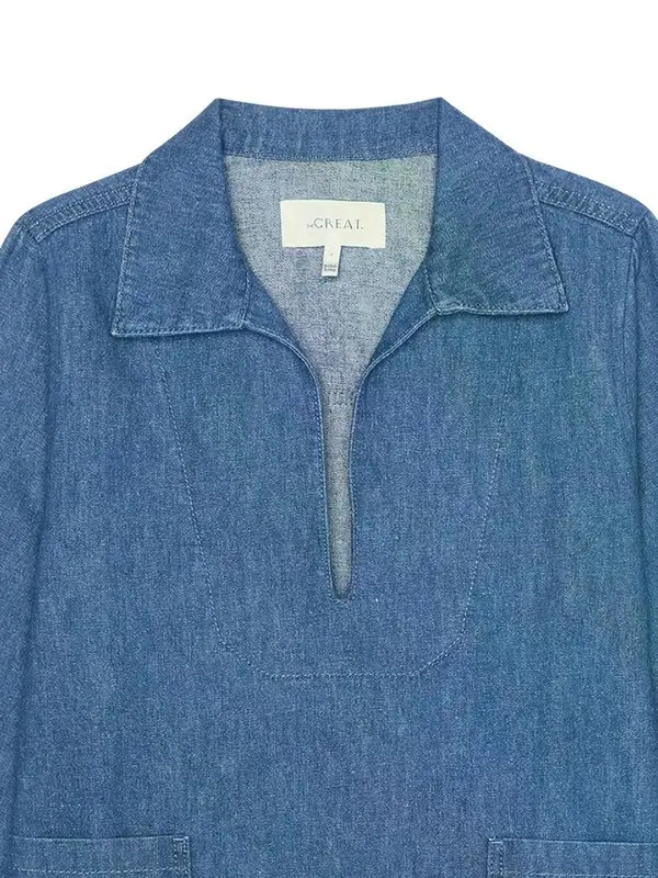 The Great. V-neck Patch Pocket Tunic