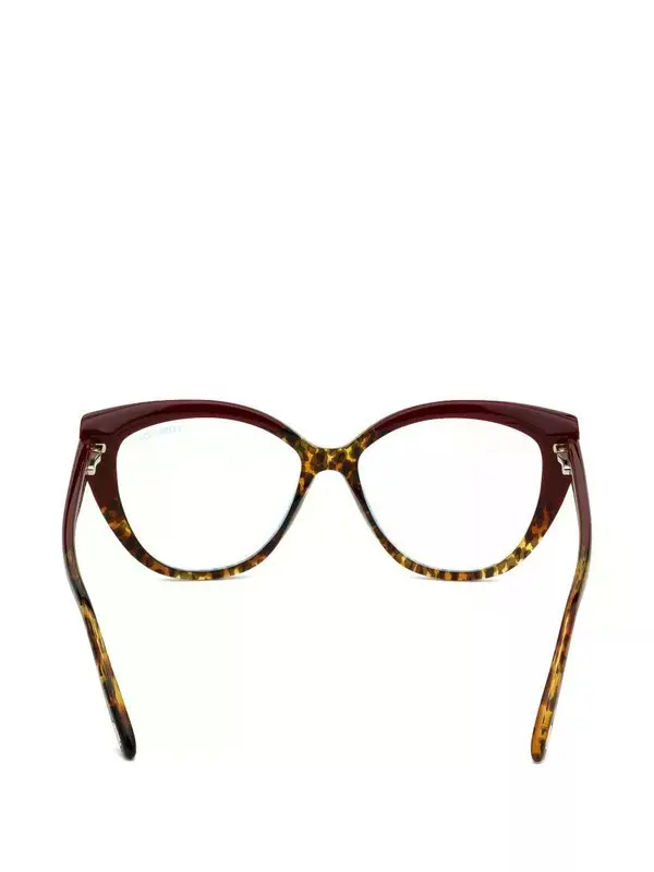 TOM FORD Leopard-pattern Cat-eye Glasses