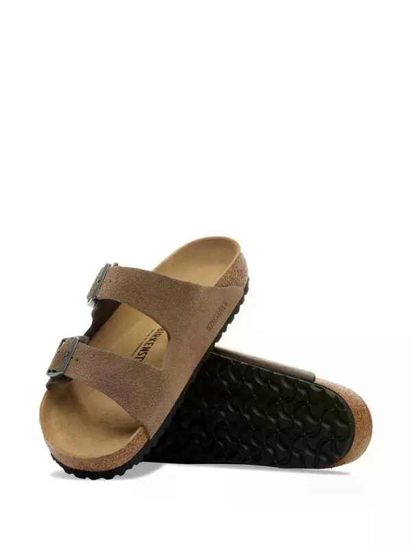 BIRKENSTOCK Arizona Buckle-fastening Slides - Brown
