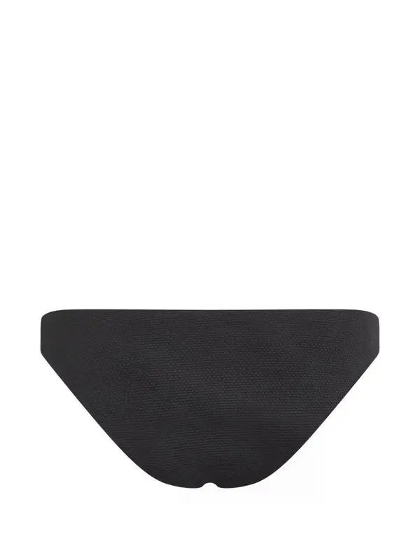 Karl Lagerfeld Textured Bikini Bottoms With Button Embellishments