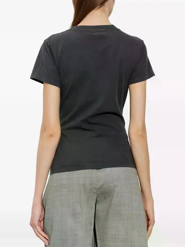 GANNI Slogan Print Cotton T-shirt