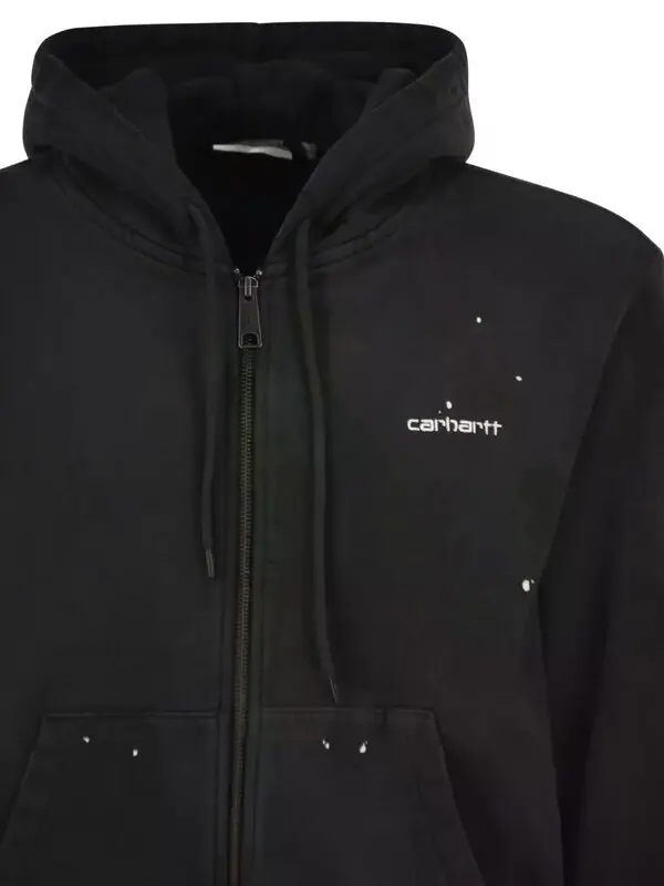 Carhartt Work In Progress Paint-effect Zip-up Hoodie