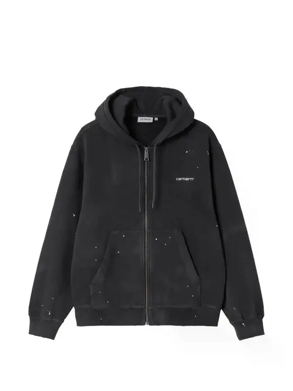Carhartt Work In Progress Paint-effect Zip-up Hoodie