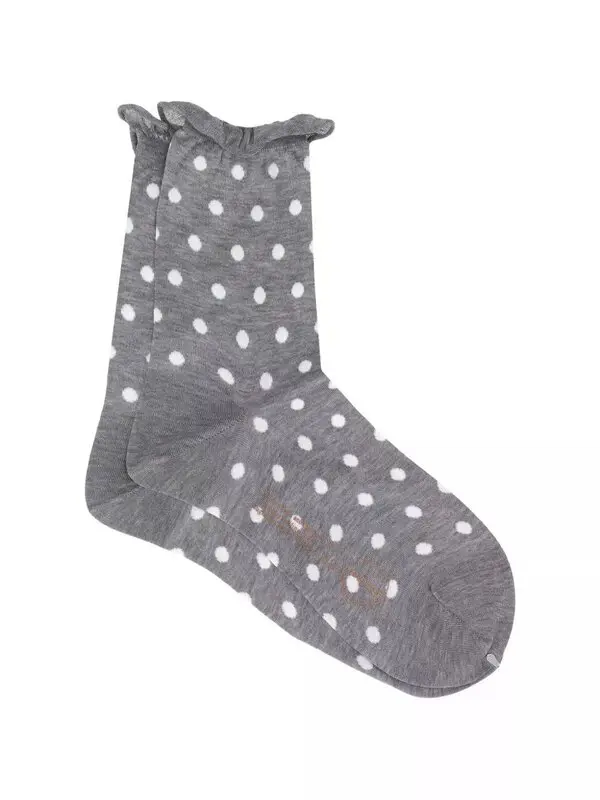 ANTIPAST Polka-dot Ruffled Socks - Grey
