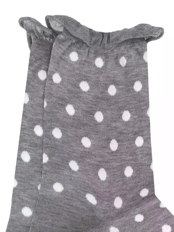 ANTIPAST Polka-dot Ruffled Socks