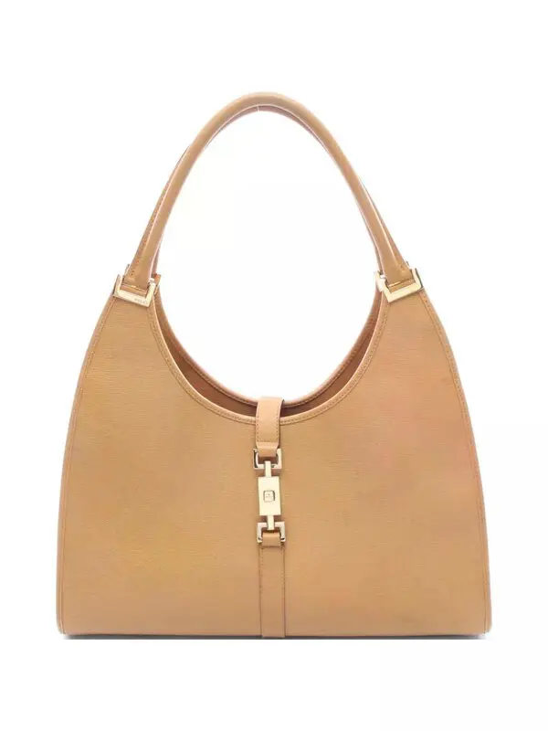 Gucci Jackie Bardot Leather Shoulder Bag - Neutrals