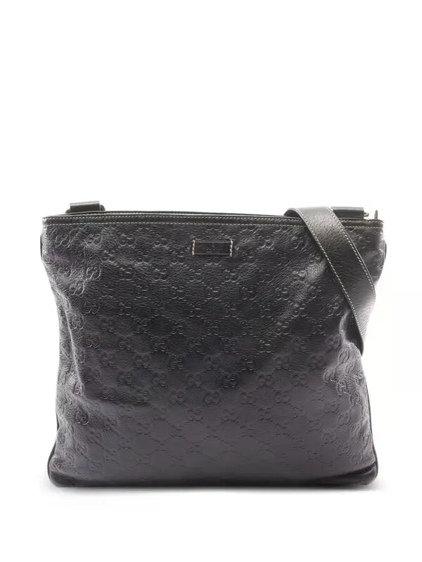 Gucci Guccissima Leather Shoulder Bag - Black