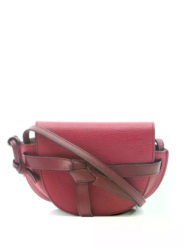 Loewe Mini Gate Leather Crossbody Bag - Red