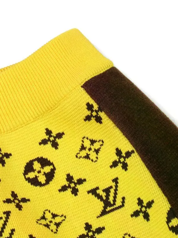 LOUIS VUITTON Monogram Knitted Midi Skirt