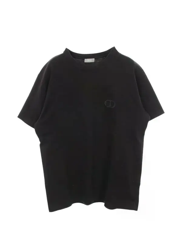 Dior 2010s Cd Logo-embroidered T-shirt - Black