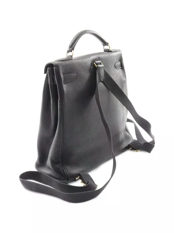 Hermès 1997 Gm Kelly Ado Backpack - Black