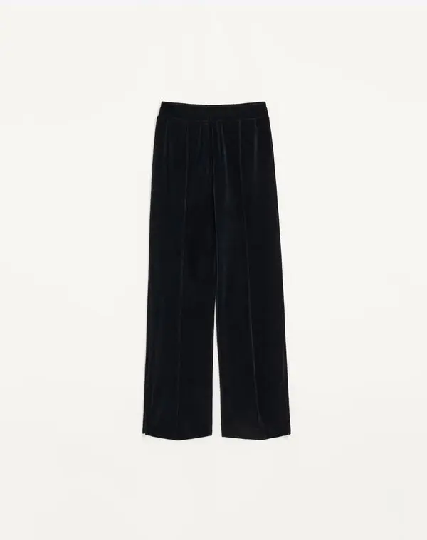 Valentino Garavani Jersey Trousers With Vlogo Detail - Black