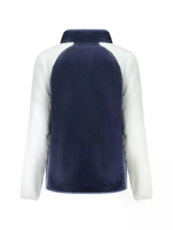 NORWAY 1963 Colour-block Fleece-texture Sweatshirt - Blue