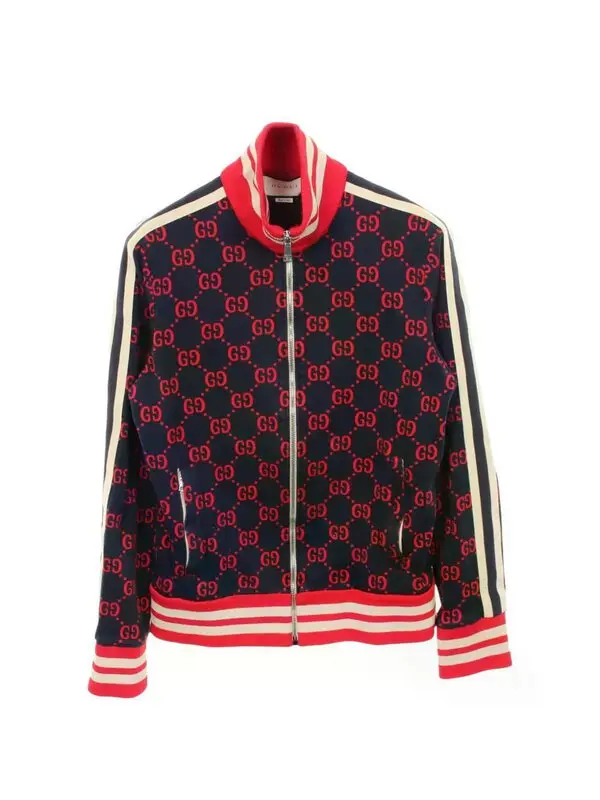 Gucci Gg Jacquard Track Jacket - Blue