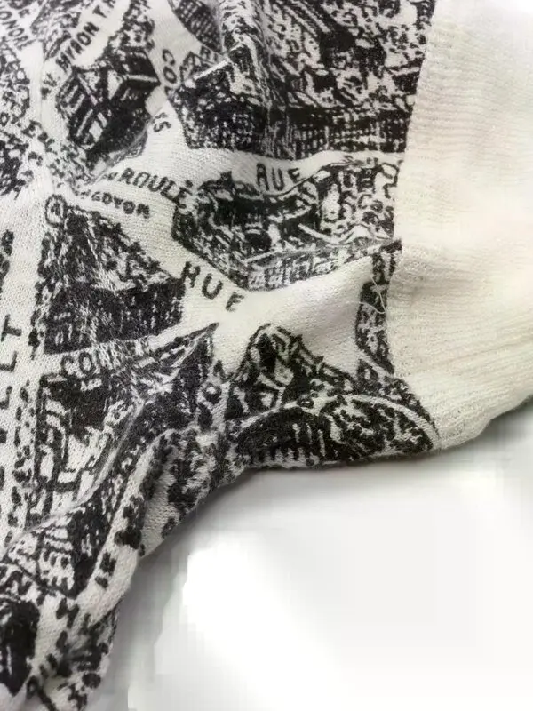 Dior Plan De Paris" V-neck T-shirt