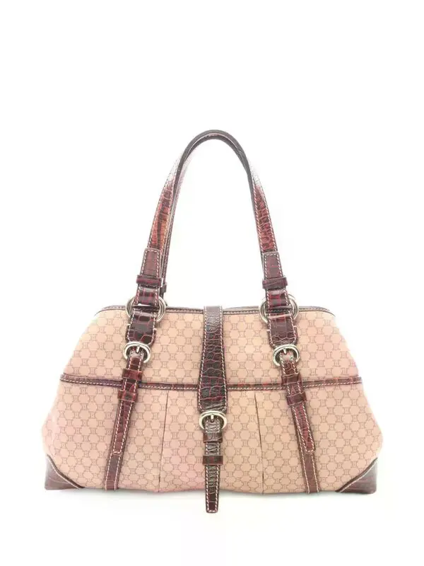 Celine Macadam Leather-trim Handbag