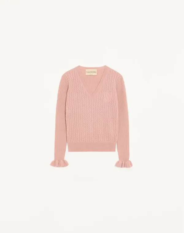 Valentino Garavani Embroidered Cashmere Jumper - Pink
