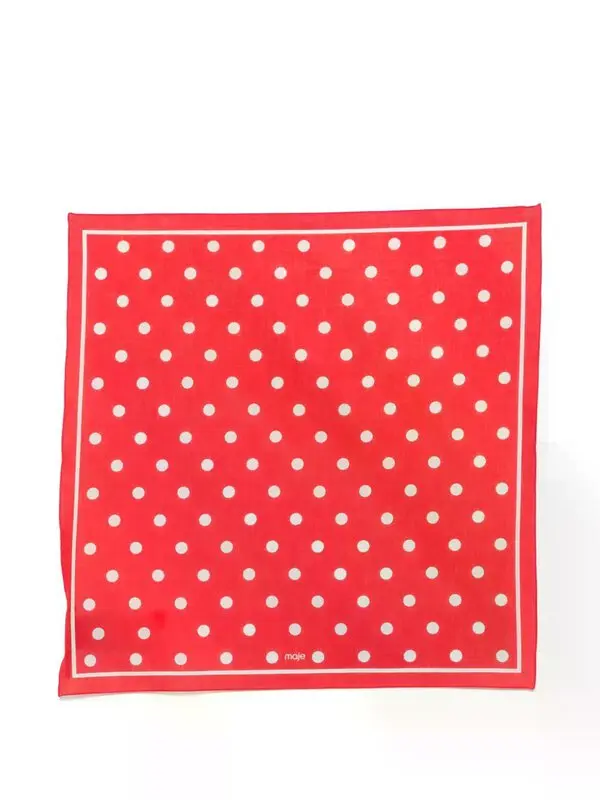 Maje Polka-dot Cotton Scarf